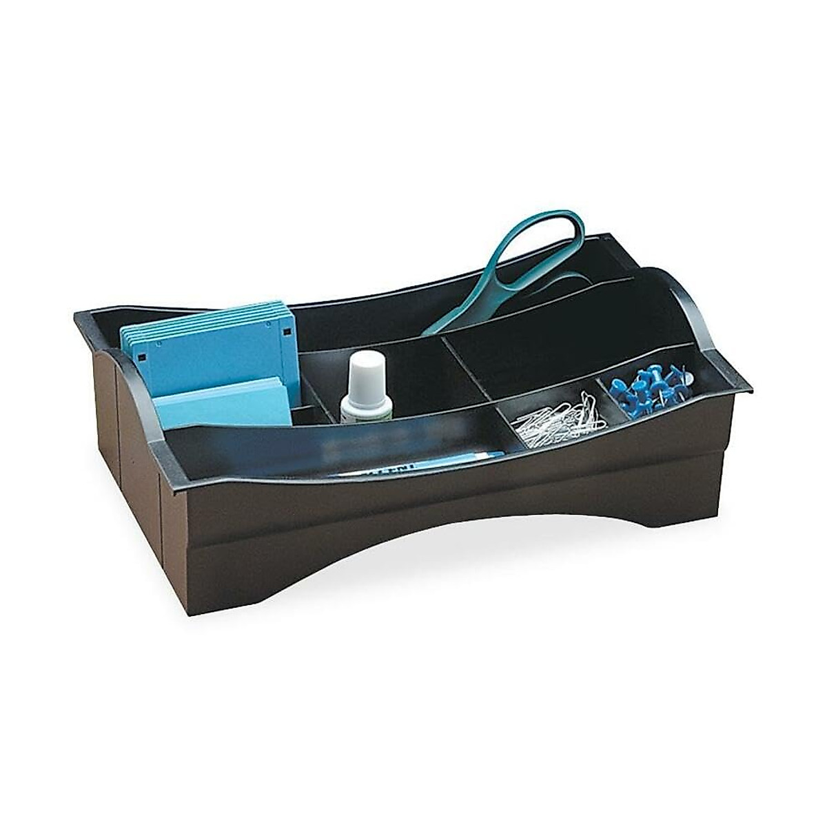 Rubbermaid Hanging Desk Drawer Organizer, Plastic, Black (11916ROS)