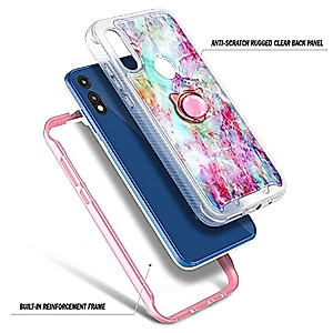 NGB Supremacy Case for Motorola Moto E 2020, Full Body Protection with [Built-in Screen Protector] Ring Holder/Wrist Strap, Slim Fit Shockproof Bumper Durable Cover Case (Fantasy)