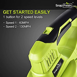 Cordless Leaf Blower, Electric Leaf Blower Battery-Powered, 20V Lithium Leaf Blower Cordless with Battery & Charger, Powerful Cordless Blower Lightweight for Sweeping Snow (Battery&Charger Included)