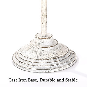 Wreath Stands for Display, Retro White Standing Wreath Holder, Wrought Iron Wreath Hanger Stand, Fleur-De-Lis Tall Floor and Tabletop Christmas Wreath Stands for Porch, New Year Wreath, Party Decor