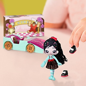 SWEET SEAMS Disney 6" Soft Rag Doll Pack – 1pc Toy | Vanellope Doll and Car Playset