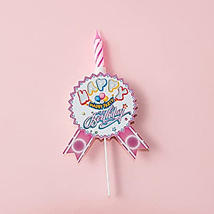 4pcs Candle Birthday Singing Pink LED Insert Decoration Fancy Cuake Gender Music Party Happy Dessert Supplies Powered with Reusable Reveal Cake Shower Unique Baby Picks Food for