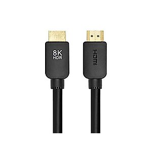 Monoprice Ultra 8K HDMI Cable - 6 Feet - Black | No Logo, High Speed, 8K@60Hz, 48Gbps, Dynamic HDR, eARC, Compatible with PS5 / Xbox Series X & Series S and More