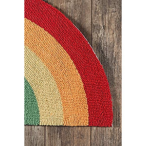 Novogratz by Momeni Rugs Cucina Half Moon Rainbow Kitchen Mat 1'5" x 2'10", (Model: CUCINCNA12MTI152A)