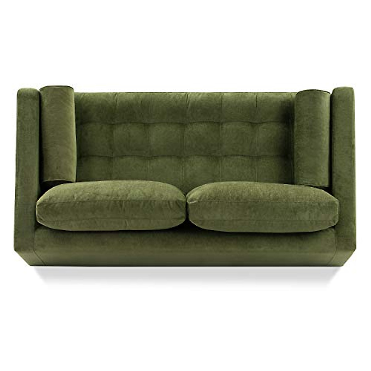 POLY & BARK Napa 72" Apartment Sofa, Distressed Green Velvet
