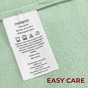 Mellanni Duvet Cover Set - Soft 100% Organic Cotton Bedding Sets & Collections - Button Closure & Corner Ties (Twin, Sage)