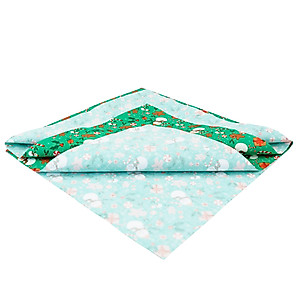 7PCS Halloween Christmas Fabric Cotton Fabric Squares 20" x 20" Fat Quarter Fabric Bundles Craft Fabric for Patchwork Sewing Quilting Crafting DIY (Christmas)