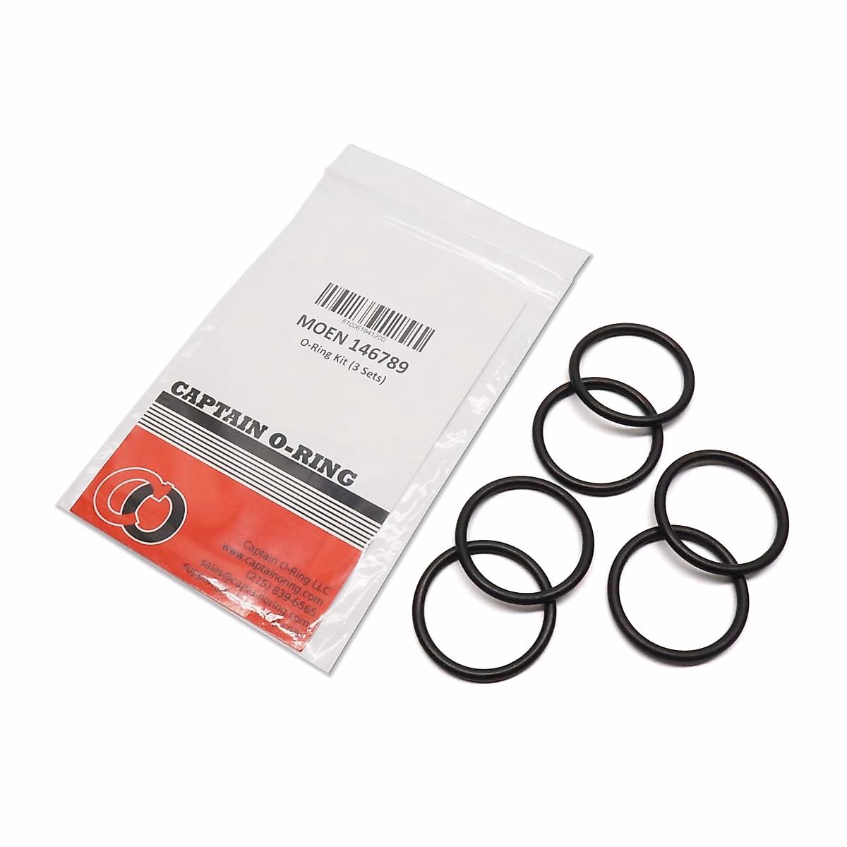 Captain O-Ring – Replacement 146789 O-Rings for Specific Moen Single-Handle Lever Kitchen Faucets (3 Sets, 6 orings)