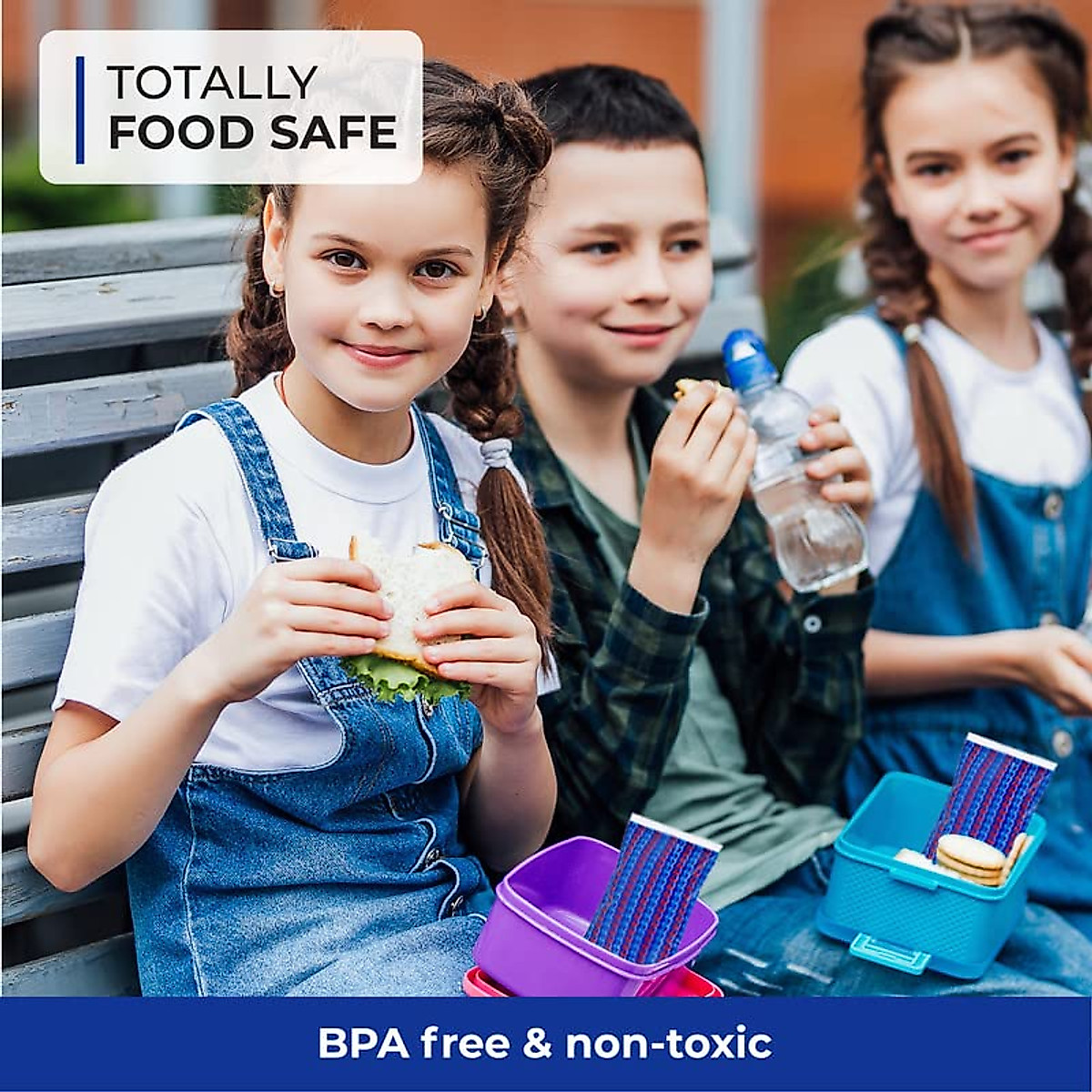 Thrive Ice Packs for Lunch Bags - Reusable Ice Packs for Cooler and Lunch Box - Long Lasting, Lightweight, Soft Gel Ice Packs for Camping, Beach Bags, Picnics, Injuries - Pack of 4