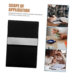 VILLCASE 3pcs Business Card Holder Business Card Organizer Name Card Case Business Card Stand Leather Wallet for Men International Travel Must Haves Pocket Metal Business Card Bag Women's