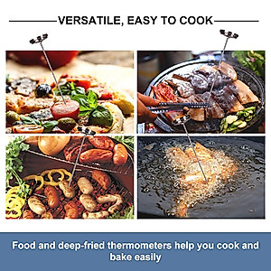 Oil Thermometer for Deep Frying Stainless Steel Frying Thermometer Fryer Fries Fried Chicken Wings Barbecue Thermometer Gauge