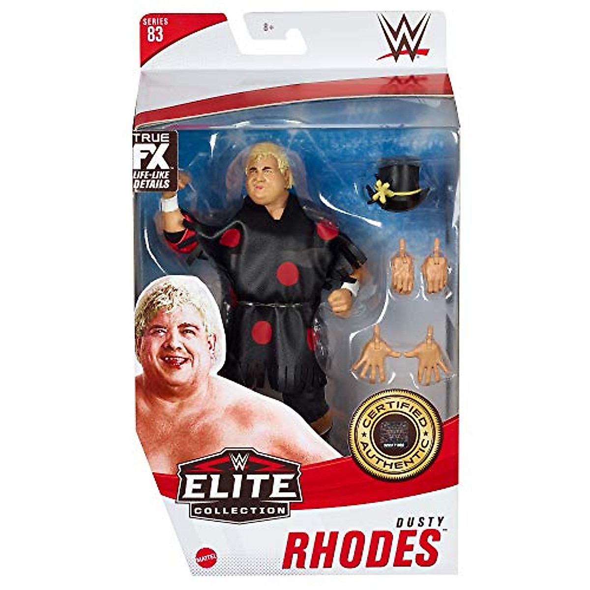 WWE Dusty Rhodes Elite Collection Series 83 Action Figure 6 in Posable Collectible Gift Fans Ages 8 Years Old and Up​