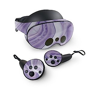 MightySkins Glossy Glitter Skin Compatible with Meta Quest Pro - Lavendar Acrylic | Protective, Durable High-Gloss Glitter Finish | Easy to Apply, Remove, and Change Styles | Made in The USA