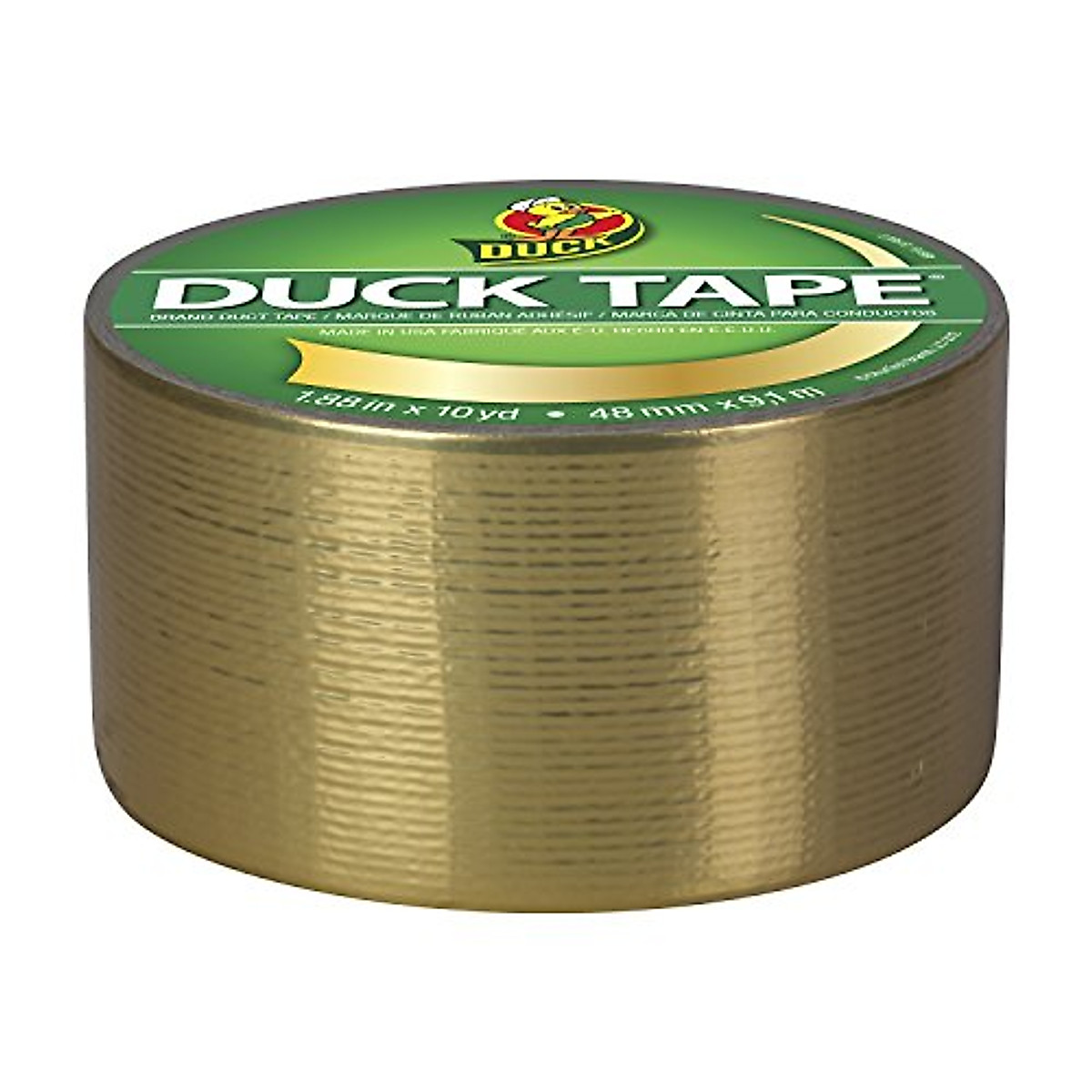 Duck Brand 280748 Duct Tape, Single Roll, Metallic Gold