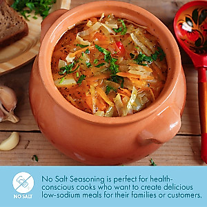 No Salt All Purpose Organic Seasoning, 100% Sodium Free, No MSG, For Vegetables, Chicken, Fish, Salads, Eggs, Rice, Pasta - Non GMO, Kosher, Great Value 1 Lb