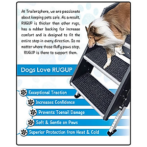 Trailersphere RUGUP for Lippert Solid Step and MORryde Step Above (1-Rug MORryde Step Above, 19" * 9.5")