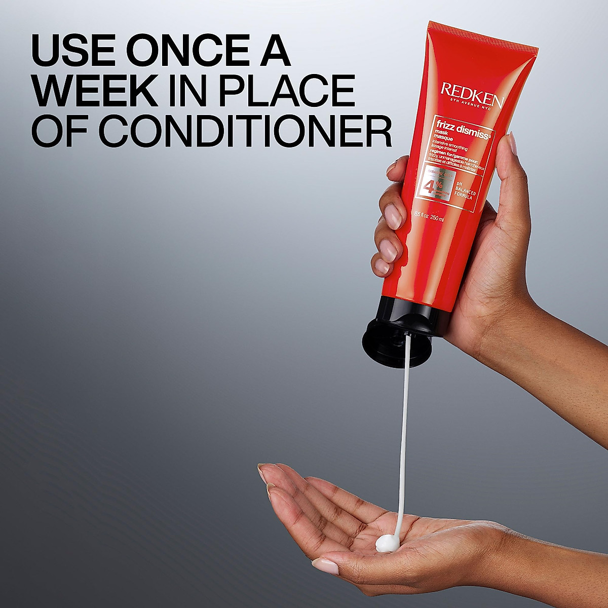 Redken Sulfate Free Frizz Dismiss Mask Intense Smoothing Treatment For Unruly Hair - Ultra Hydrating Smoothing Hair Mask