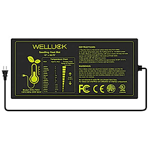 WELLUCK Seedling Heat Mat, Plant Heating Mat for Seed Starting, 1 Pack 10"x 20.75" Heating Pad for Plants Seedlings, Waterproof Warm Starting Heat Mat for Indoor Plants Germination