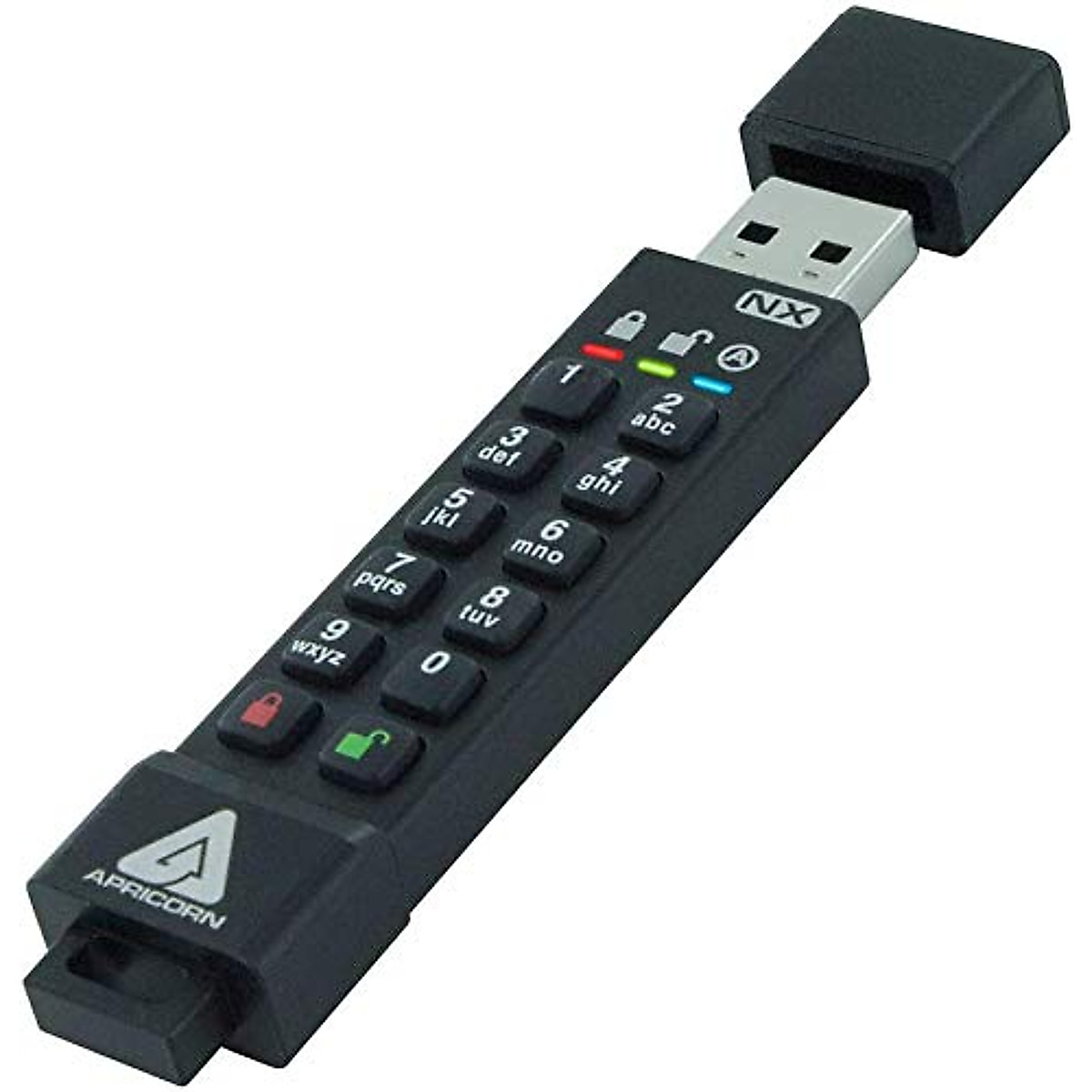 Apricorn 128GB 256-Bit AES XTS Hardware Encrypted Secure USB 3.0 Memory Key (ASK3-NX-128GB)