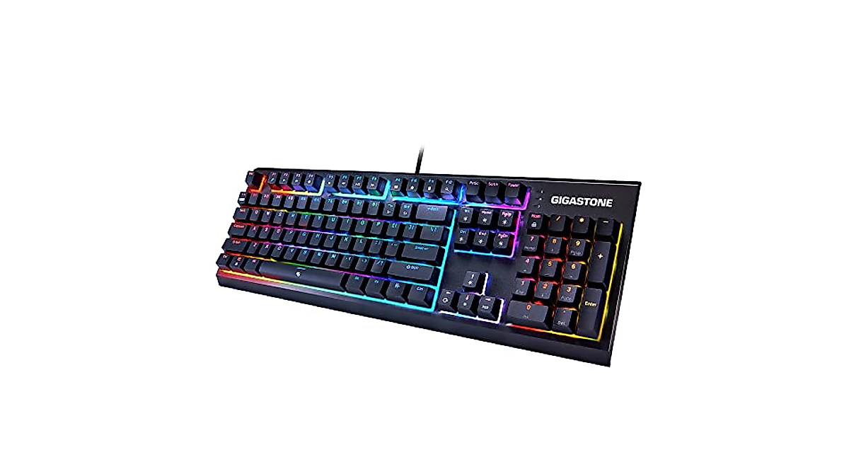 Gigastone Mechanical Gaming Keyboard with RGB Backlit Brown Switches