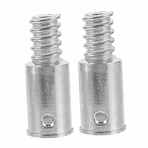 2pcs Aluminum Alloy Threaded Headgear Whisk Brooms Broom Handle Adapter Threaded Tip Replacement Mop Stick End Extension Pole Attachments Broom Handle Parts Broom Handle Connector Outanaya