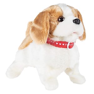 Happy Trails Interactive Plush Puppy Toy– Battery Operated Dog That Walks, Barks and Does Back Flips, Soft and Snuggly Fur, Stuffed Animal Robot , Brown