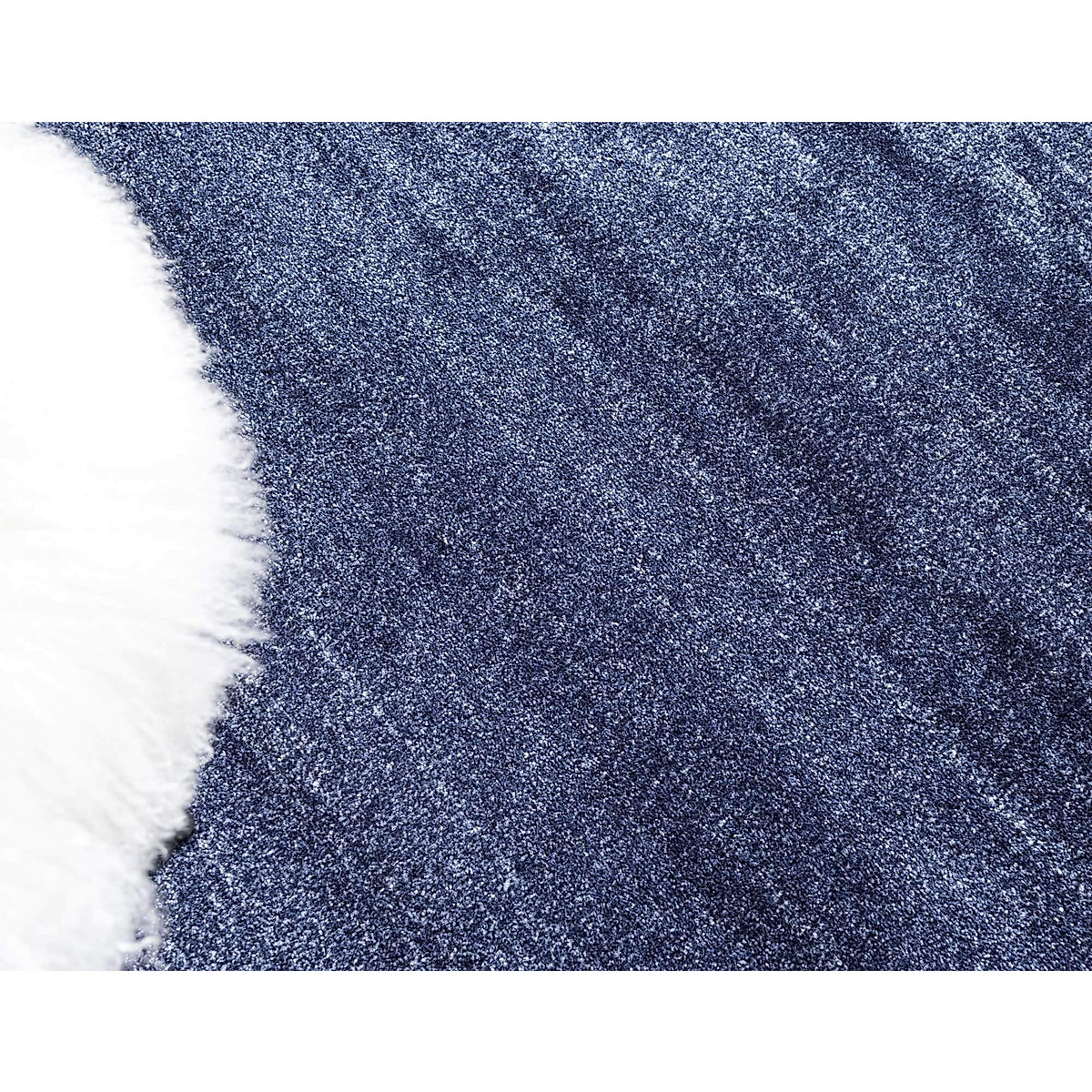 Unique Loom Del Mar Collection Area Rug - Maria (2' 7" x 10' Runner, Navy Blue/ Ivory)