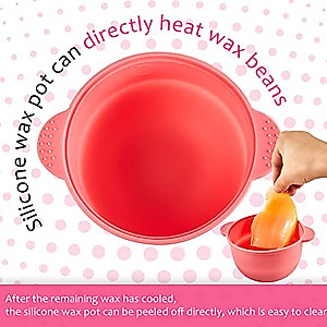 Hard Wax Kit for Hair Removal，Digital Wax Warmer with 10 Packs Hard Beads 、Silicon Wax Pot(Easy to Clean) and Wax Kit Accessories,For Sensitive Skin ,For Eyebrow, Facial, Armpit, Bikini, Brazilian,For Women and Men.