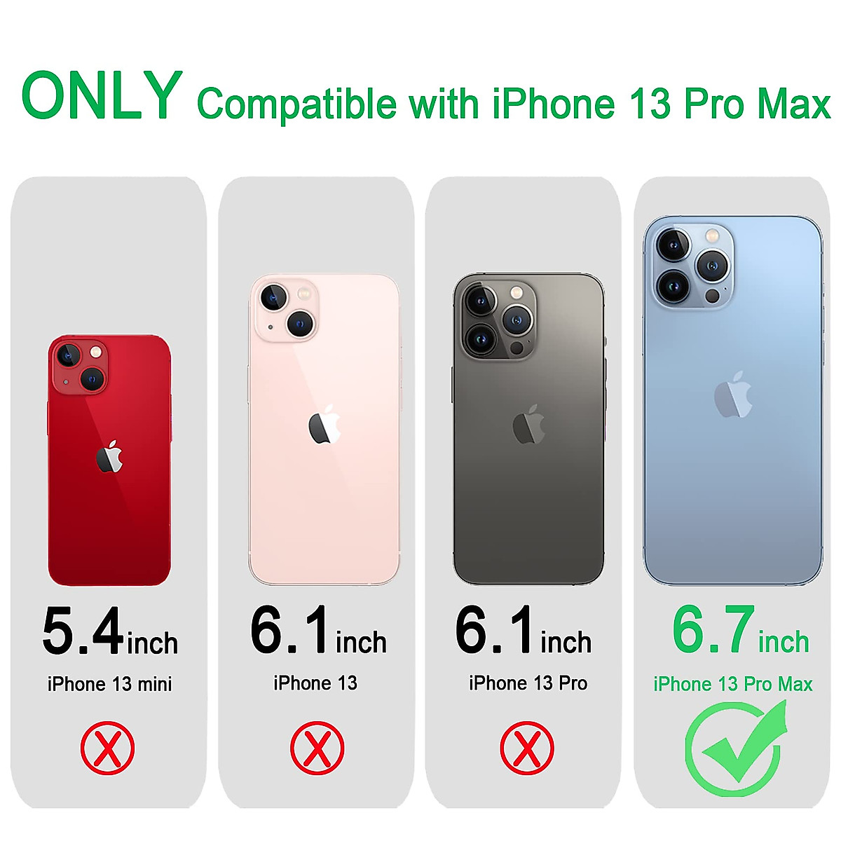 JJGoo Compatiable with iPhone 13 Pro max Case Clear, Transparent Shockproof Phone Case, Slim Anti-Scratch Hard PC Back Protective Cover Bumper, Clear