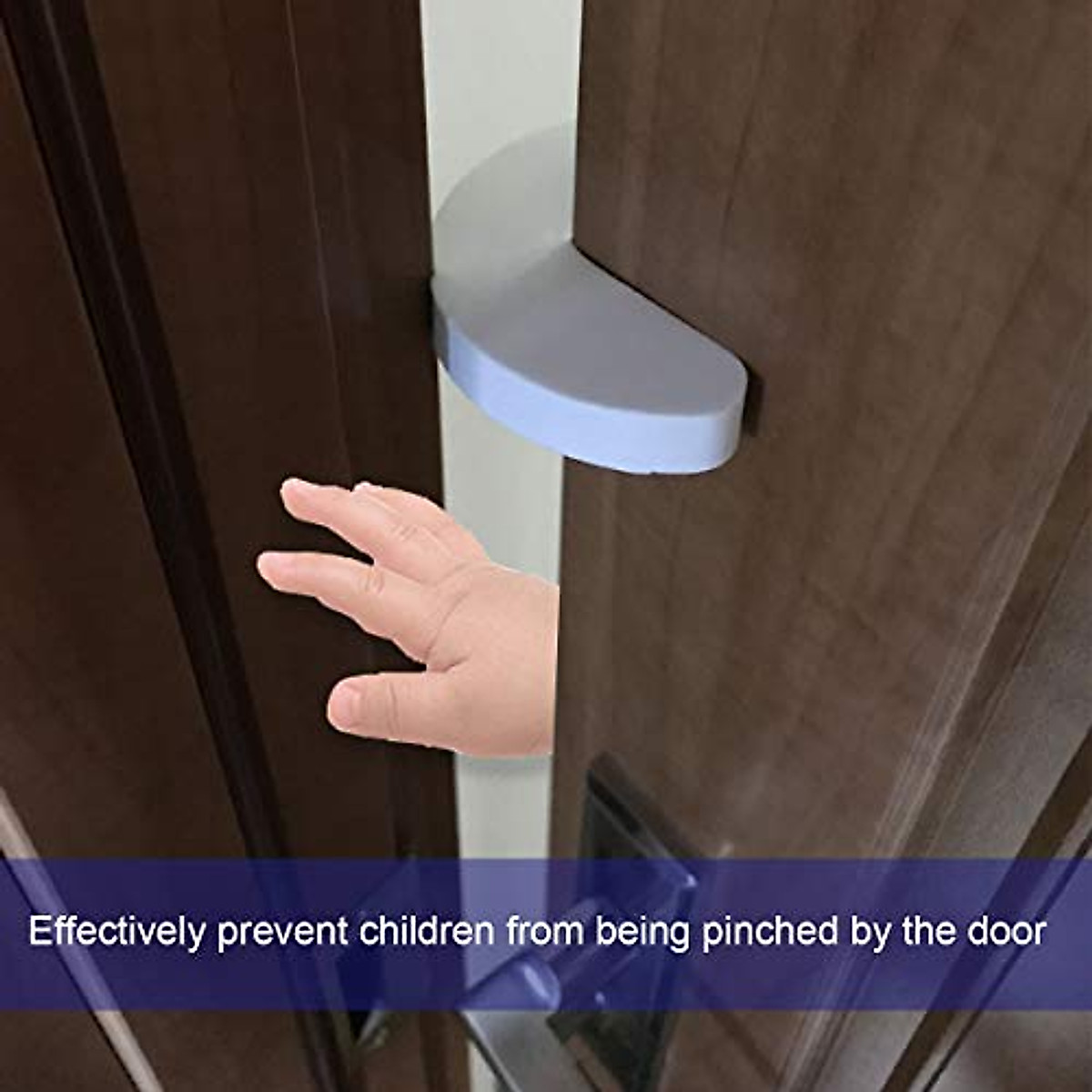 Door Pinch Guard （6 Pack） Baby Door Slam Stopper, Soft Foam Door Stopper. Prevents Finger Pinch Injuries, Slamming Doors, and Child or Pet from Getting Locked in Room