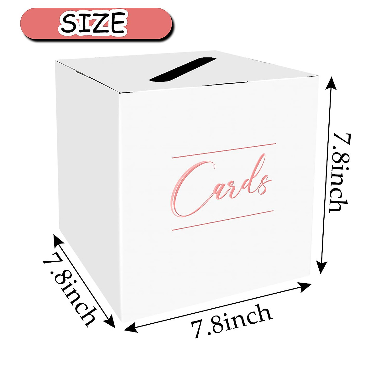 HEIPINIUYE Pink Card Box Wedding Card Box Money Box Card Box for Party Wedding Baby Shower Birthday Gift Card Box Holder