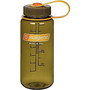 Nalgene Sustain Tritan BPA-Free Water Bottle Made with Material Derived From 50% Plastic Waste, 16 OZ, Wide Mouth