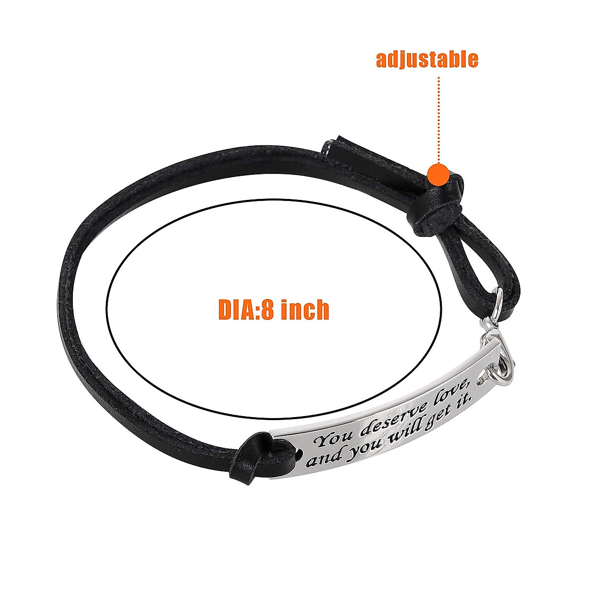 AleapDoll Christmas Stocking Stuffers Gifts 12 Pcs Bulk Inspirational Gifts Leather Bracelets for Women Girls Motivational Quotes Message Encouragement Cuff