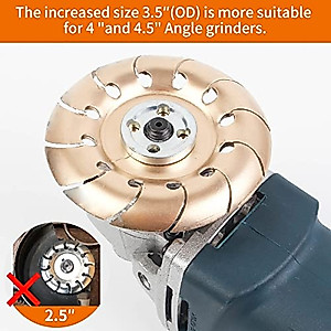 Pomsare Upgraded Wood Carving Disc Grinding Wheel, Angle Grinder Attchments Wood Shaping Disc Cutting Wheel, Grinder Wood Carving Tools for Angle Grinder 4 1/2 inch with 5/8 & 7/8 Arbor