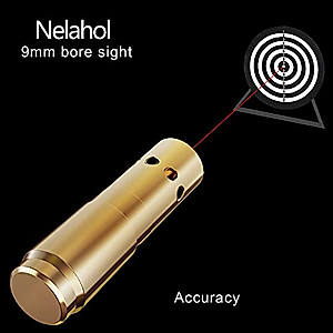 Nelahol 9mm Bore Sight Laser Bore Sight Cal Red Dot Boresight Red Laser Boresighter Rem Gauge