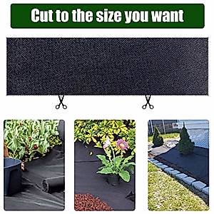 3FT x 50 FT Premium Garden Non Woven Weed Barrier Landscape Fabric Heavy Duty Weed Block Control Garden Cover