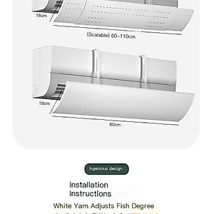 3 In 1 Adjustable Air Conditioner Deflector,Universal Retractable Anti Direct Blowing Retractable Air Conditioner Shiel,Anti Blast Baffle Wind Direction Telescopic Registers