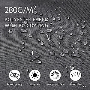 Yaheetech 236 x 71in Double Side Awning, Patio Retractable Side Screen Awning, Privacy Divider Screen w/ 280g/m² Polyester, Waterproof & UV-Resistant for Courtyard, Roof Terrace - Dark Gray