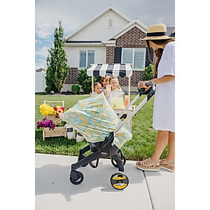 Copper Pearl Multi-Use Cover: Car Seat Covers, Nursing Cover, and Stroller Cover for Sun - Stretchy Fabric, All-Season Use, Stylish Designs, Easy Access for Moms - Lemon