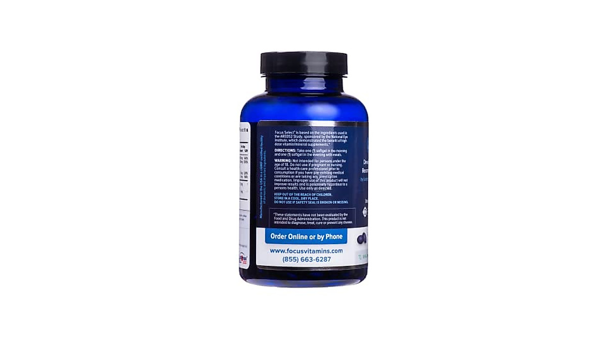 Focus Select AREDS2 Eye Vitamin - Supports Macular & Vision Health