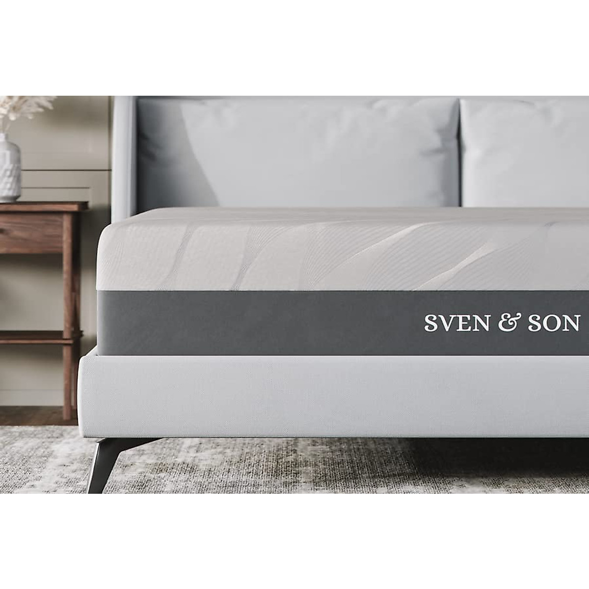 Sven & Son King Mattress, Bed in A Box, 10" Luxury Cool Gel Memory Foam, Pressure Relief & Support, 10" Year Warranty, Designed in USA (King, Mattress Only 10" Firm)