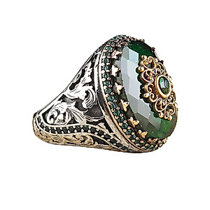 HSQYJ Retro Color Crystal Pear Ring Elegant Vintage Rhinestone Flower Cocktail Statement Rings Uniquely Stylish Fashion Creative Engagement Jewelry for Women