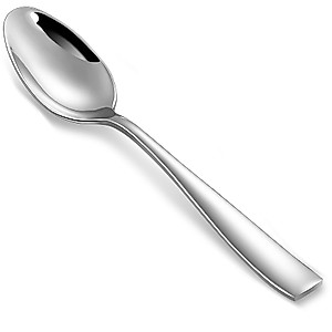 KEAWELL Premium 4-Piece Louis Spoon Set, 18/10 Stainless Steel, Set of 4, Fine Spoon Set with Squared Edge, Dishwasher Safe, Smooth and Solid (6.4" Teaspoon)