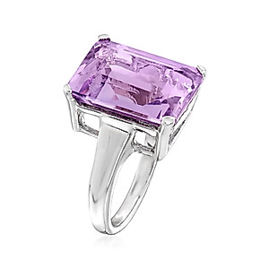 Ross-Simons 11.00 Carat Amethyst Ring in Sterling Silver. Size 8