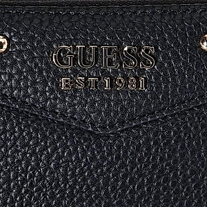 GUESS Womens Eco Brenton Large Zip Around wallet, Black, One Size US