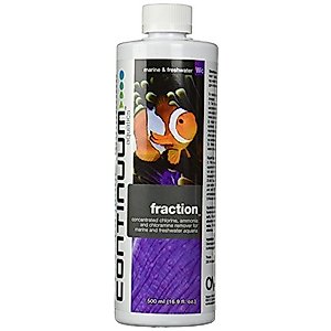 Continuum Aquatics Fraction - Concentrated Water Conditioner Instantly Removes Chlorine, Ammonia, and Chloramine in Marine Saltwater and Freshwater Aquariums
