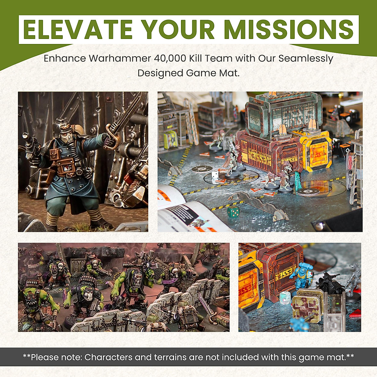 IT'S A SKIN Game Mat - 22 x 30 Inch Tabletop Starter Set - Compatible with Warhammer 40k Kill Team - Battle Mat for Table Top Role Playing Mat - Matte Finish Lays Flat - (Industrial)