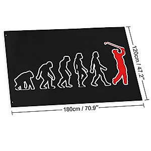 Golf Evolution Flags Decorative Funny Banners for Outside House Dorm Room Parties