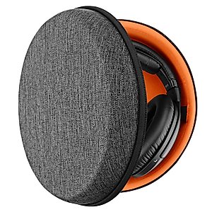 Geekria Shield Headphones Case Compatible with Sennheiser HD598, HD650, HD600, HD558, HD518, HD280 Pro, Case, Replacement Hard Shell Travel Carrying Bag with Cable Storage (Dark Grey)