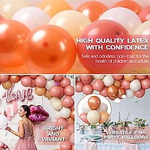 OuMuaMua Blush Pink Rose Gold Balloons, 62Pcs Retro Pink Rose Gold Beige White Nude Balloons for Women Girls Birthday Baby Shower Wedding Bridal Shower Party Decorations, 12 Inch